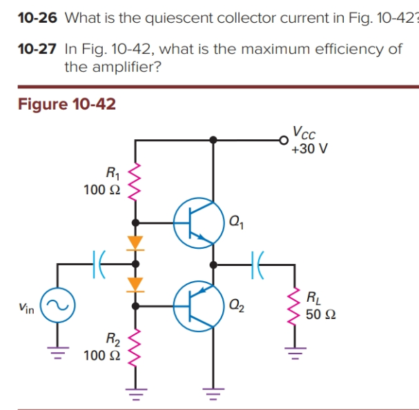 Solved 10-26 What is the quiescent collector current in Fig. | Chegg.com