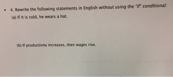 Solved Rewrite the following statements in English without | Chegg.com Solved Rewrite the following statements in English without | Chegg.com