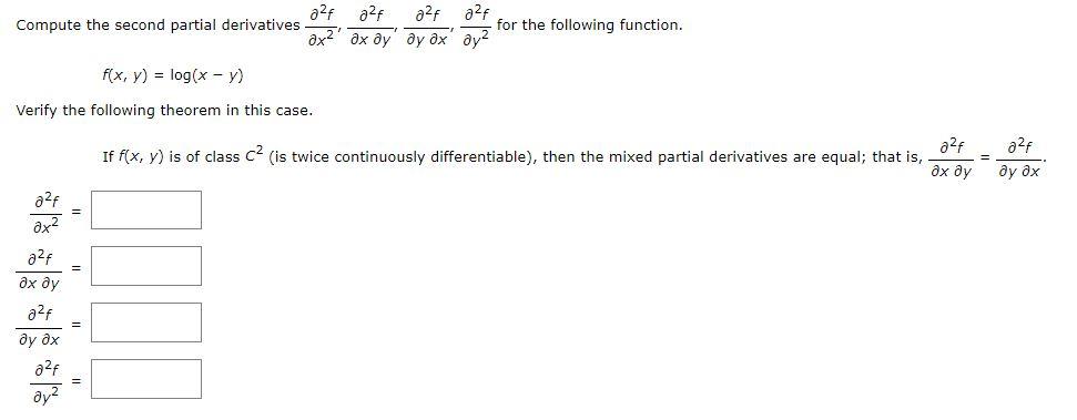 Solved a2f a2f a2f 227 Compute the second partial | Chegg.com