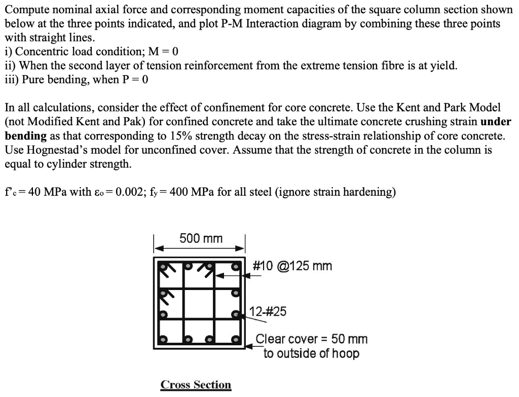 Solved Compute nominal axial force and corresponding moment | Chegg.com