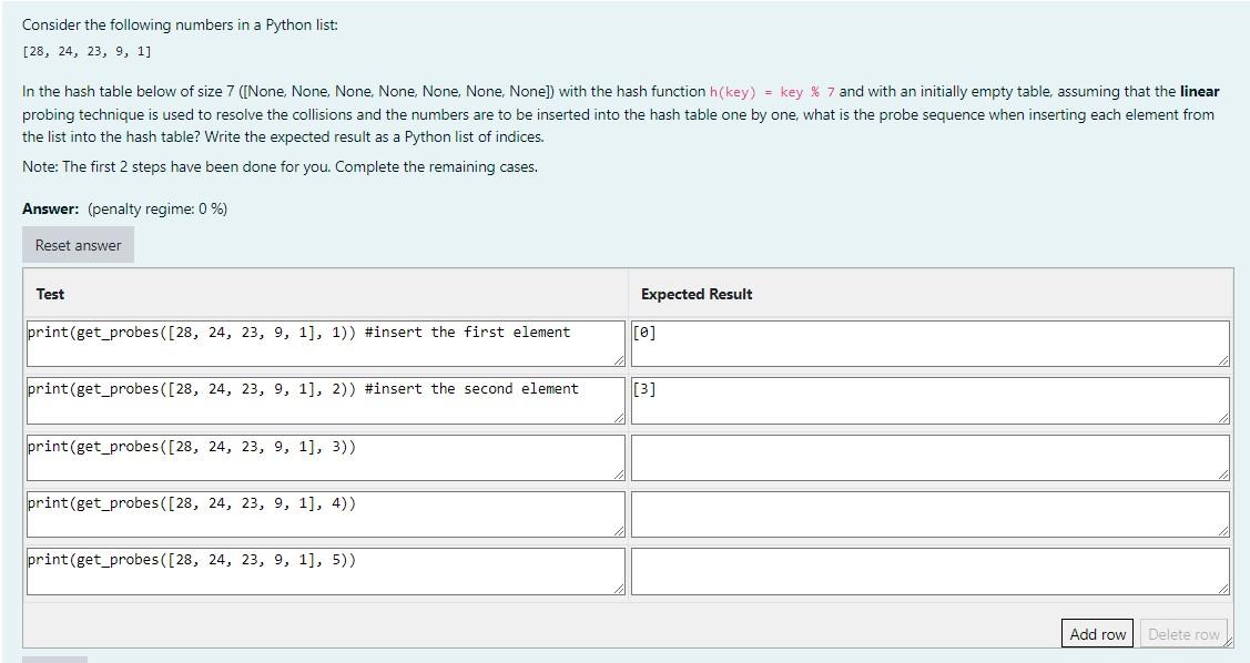 Solved Consider the following numbers in a Python list: | Chegg.com