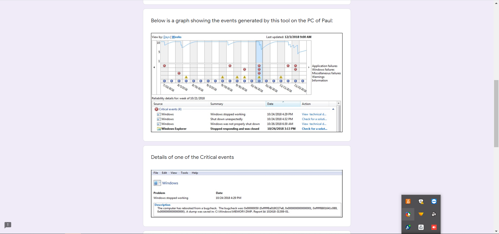 Solved a. How to open reliability monitor using Command | Chegg.com