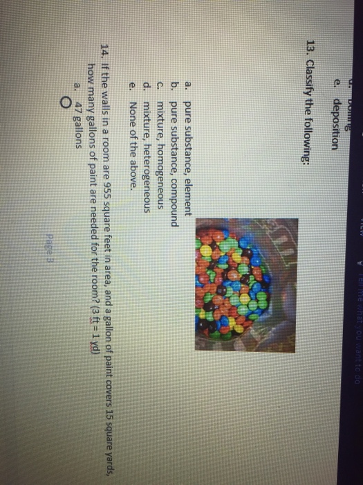 Solved Classify the following: a. pure substance, element | Chegg.com