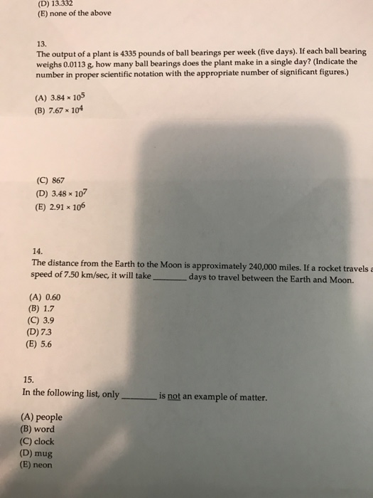 Solved The output of a plant is 4335 pounds of ball bearings | Chegg.com