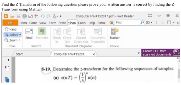 Solved Find the Z Transform of the following question please | Chegg.com
