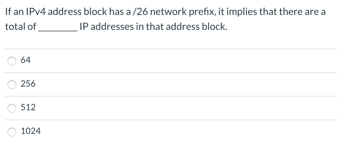 Solved bits represent the A network prefix of /20 implies | Chegg.com