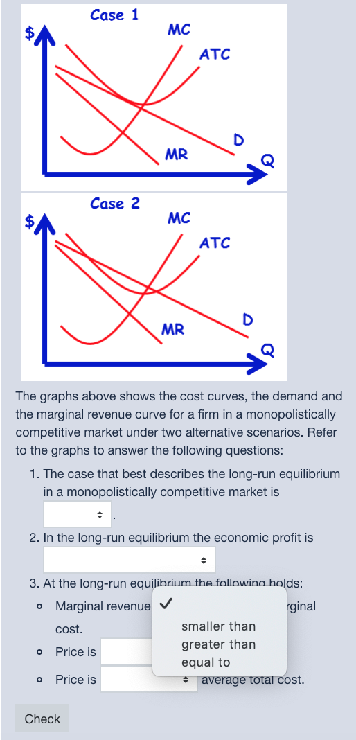 Solved Case 1 MC ATC MR Case 2 MC ATC MR The graphs above | Chegg.com