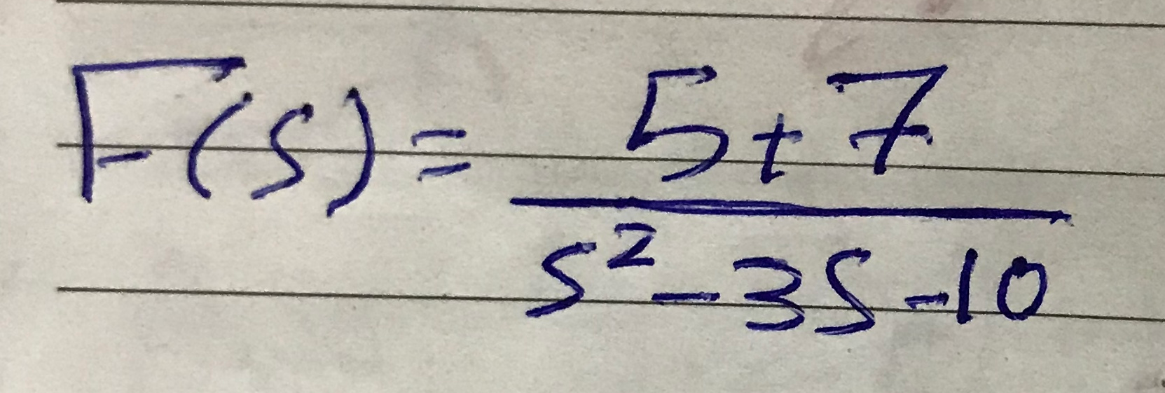 Solved Fis)= 5+ S²_35-10 | Chegg.com