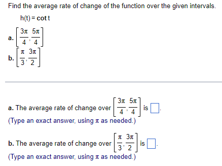 Solved Find the average rate of change of the function over | Chegg.com