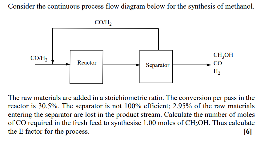 Solved Consider the continuous process flow diagram below | Chegg.com