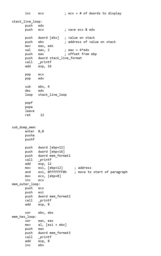 Debugging Assembly Programs by Code Inspection Task | Chegg.com