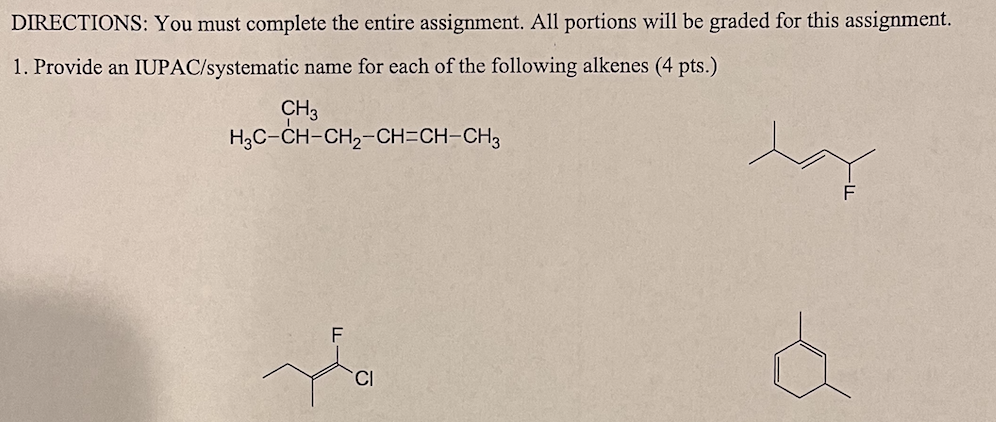 Solved DIRECTIONS: You must complete the entire assignment. | Chegg.com