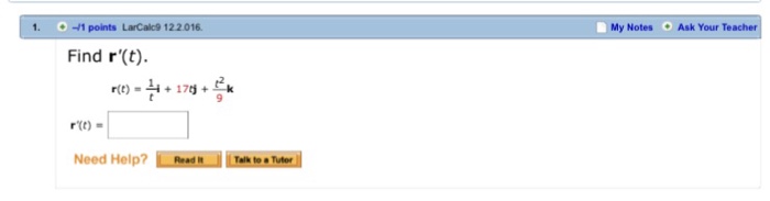 Solved 1. 41 points LarCalc9 122016 My Notes Ask Your Te | Chegg.com