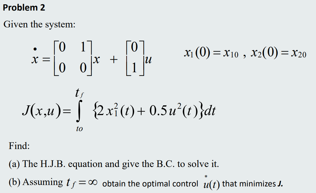 Solved Given the system: | Chegg.com