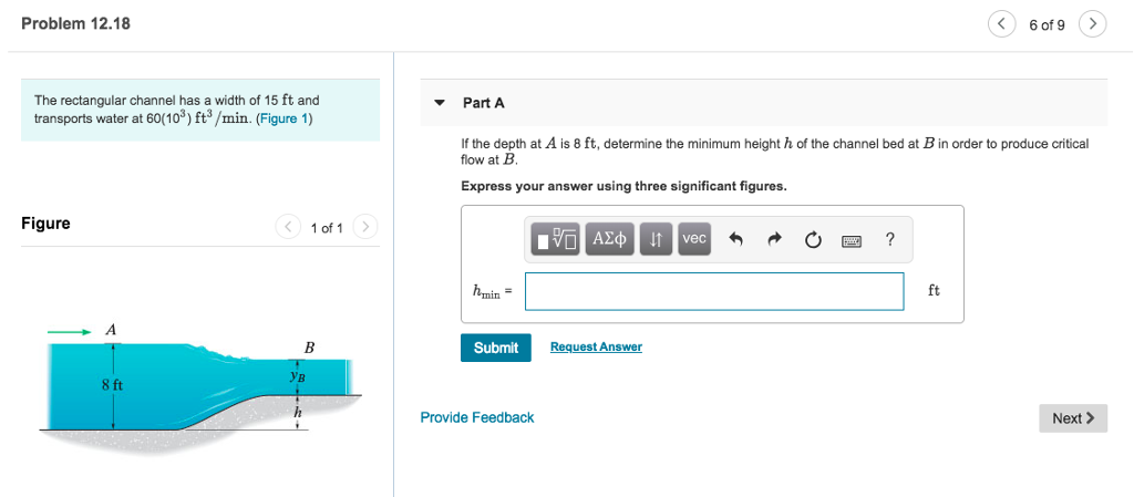 Solved Problem 12.18 The rectangular channel has a width of | Chegg.com