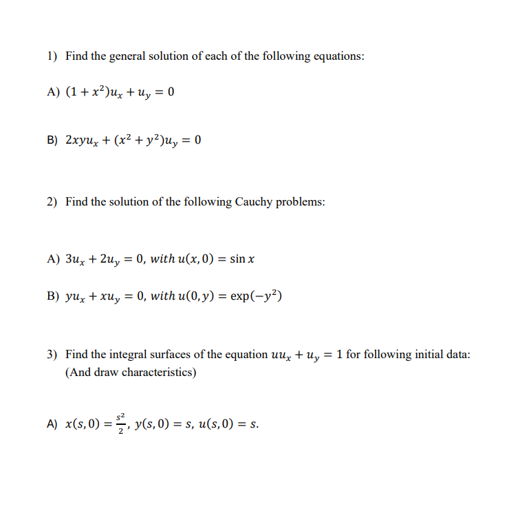 Find the general solution of ﻿each of ﻿the following | Chegg.com