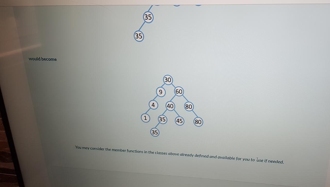 Solved Consider the following BST and TNode class | Chegg.com