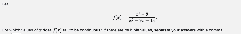Solved Letf(x)=x2-9x2-9x+18.For which values of x ﻿does f(x) | Chegg.com