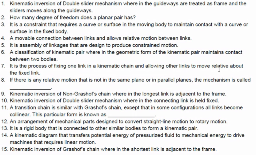 Solved 1. Kinematic inversion of Double slider mechanism | Chegg.com