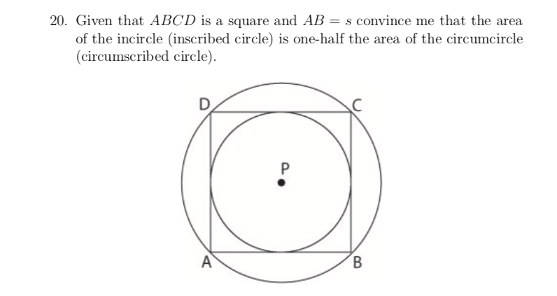Solved 20. Given that ABCD is a square and ABs convince me | Chegg.com
