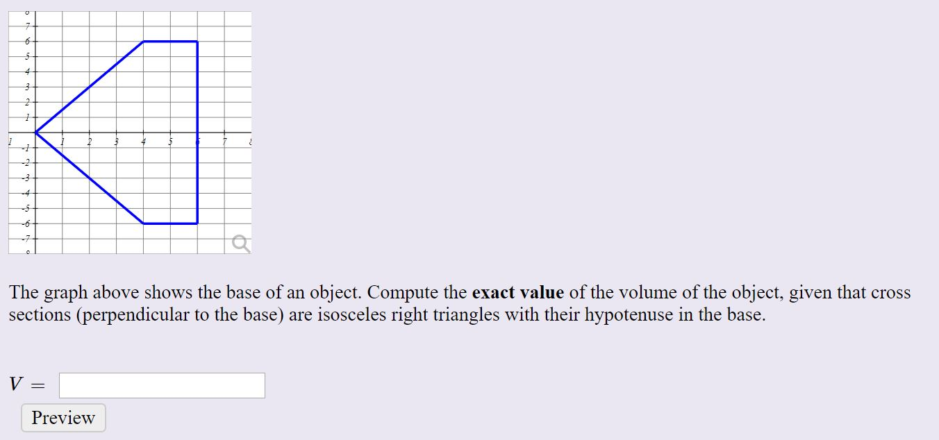 Solved The graph above shows the base of an object. Compute | Chegg.com