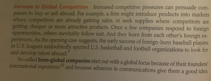 Solved How does increase in global competition influence the | Chegg.com