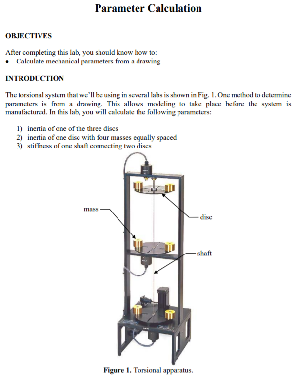 Solved Parameter Calculation OBJECTIVES After completing | Chegg.com