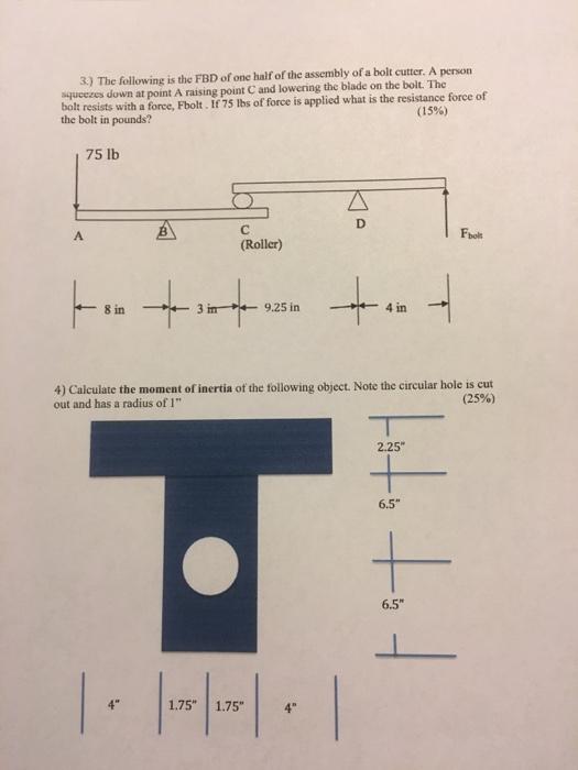 Solved: The Following Is The FBD Of One Half Of The Assemb... | Chegg.com
