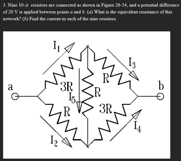 Solved 3. ﻿Nine \( 10-\Omega \) ﻿resistors are connected as | Chegg.com