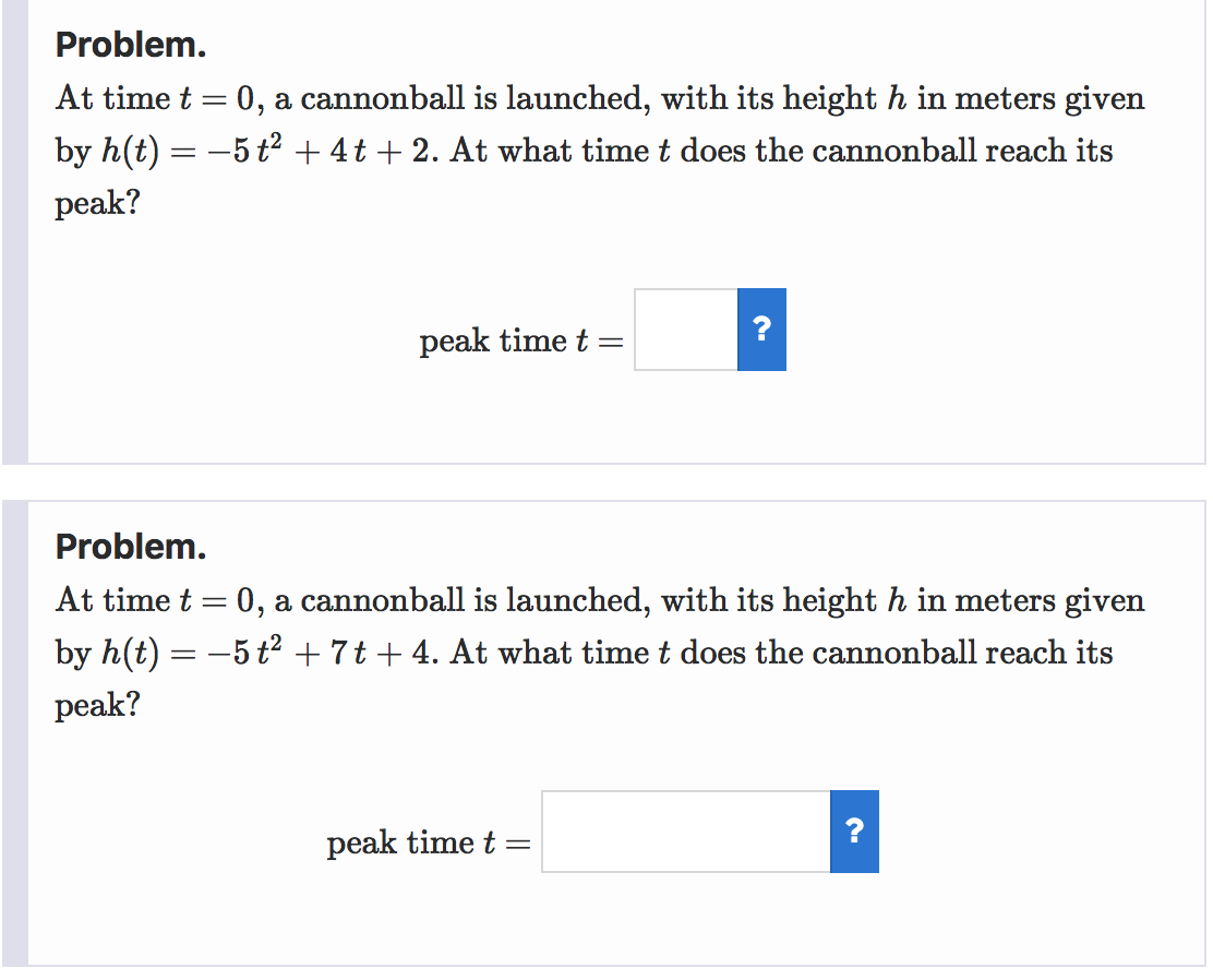 Solved Problem. At time t=0, a cannonball is launched, with | Chegg.com