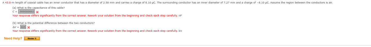Solved ral what in the romacitance of this cable? 4 Your | Chegg.com