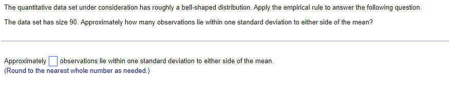 Solved The quantitative data set under consideration has | Chegg.com