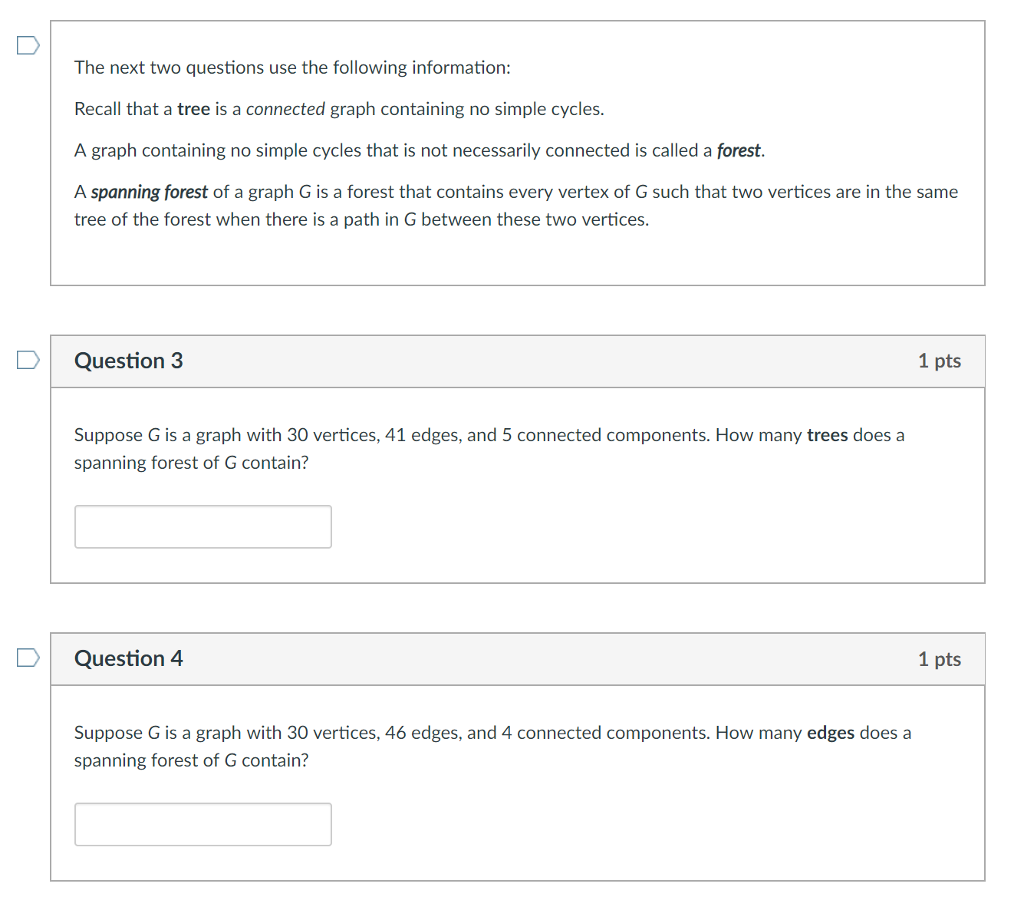 Solved The next two questions use the following information: | Chegg.com
