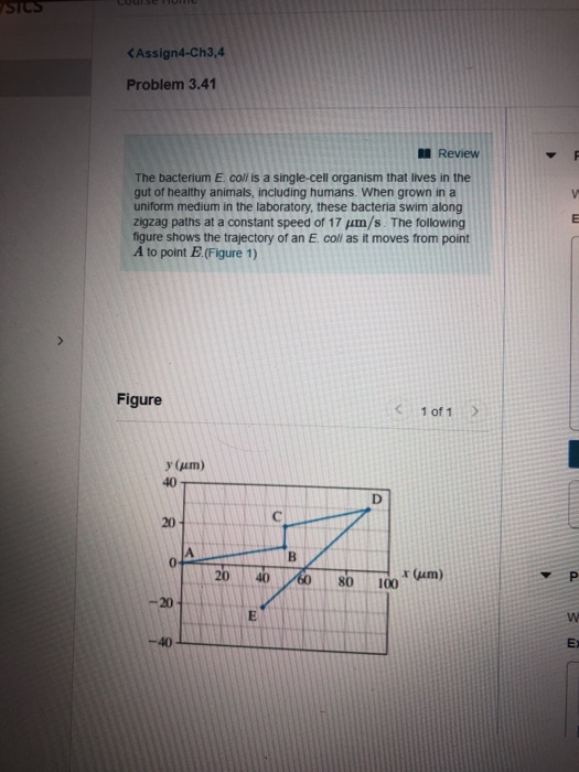 Solved Assign4-Ch3,4 Problem 3.41 Il Review The bacterium E. | Chegg.com