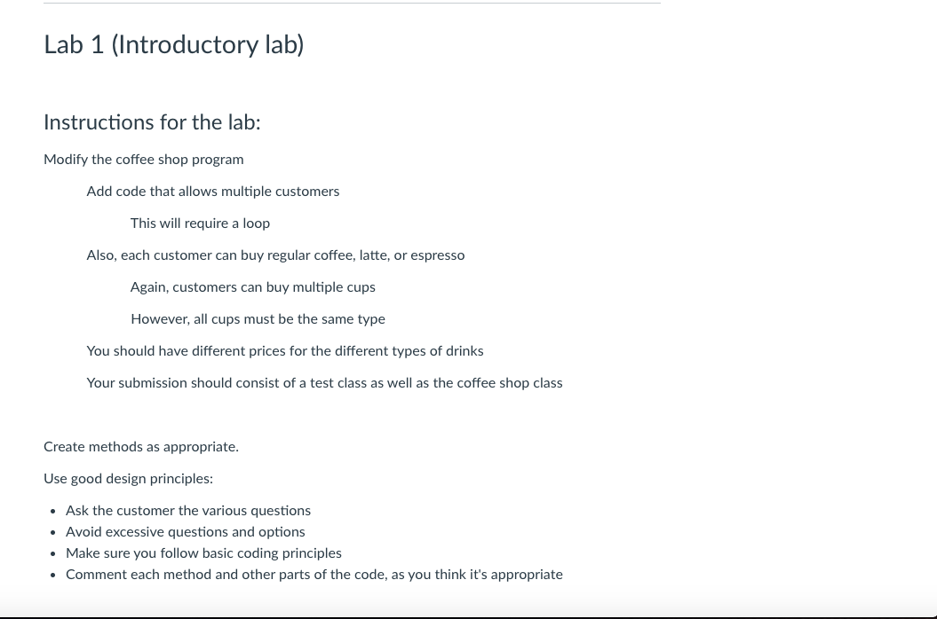 Solved Lab 1 (Introductory lab) Instructions for the lab: | Chegg.com