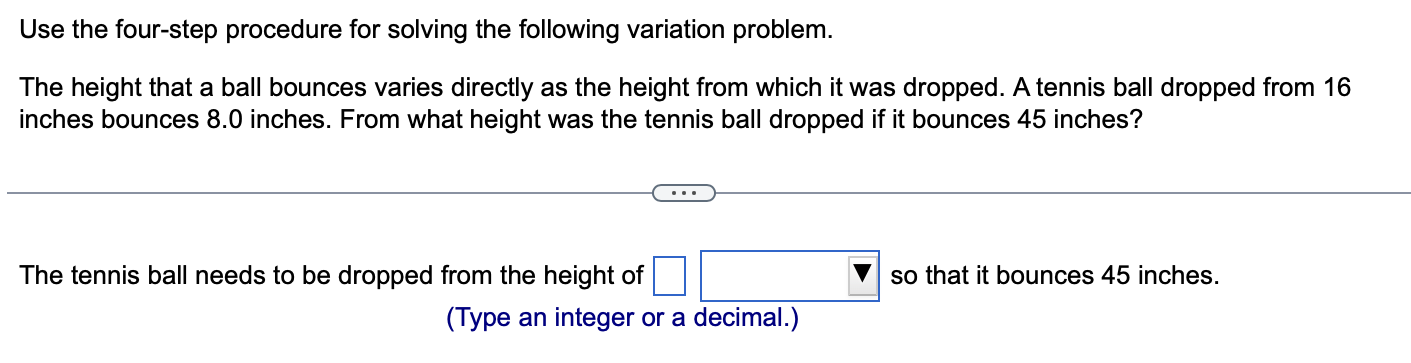 Solved Use the four-step procedure for solving the following | Chegg.com