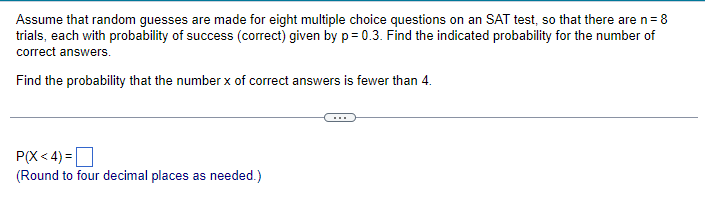 Solved Assume that random guesses are made for eight | Chegg.com
