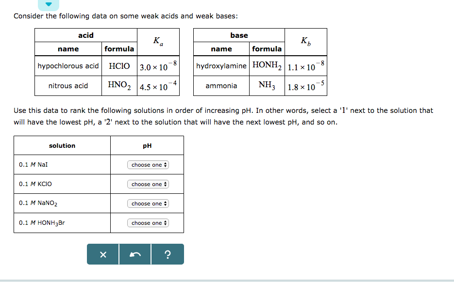 Solved Consider the following data on some weak acids and | Chegg.com