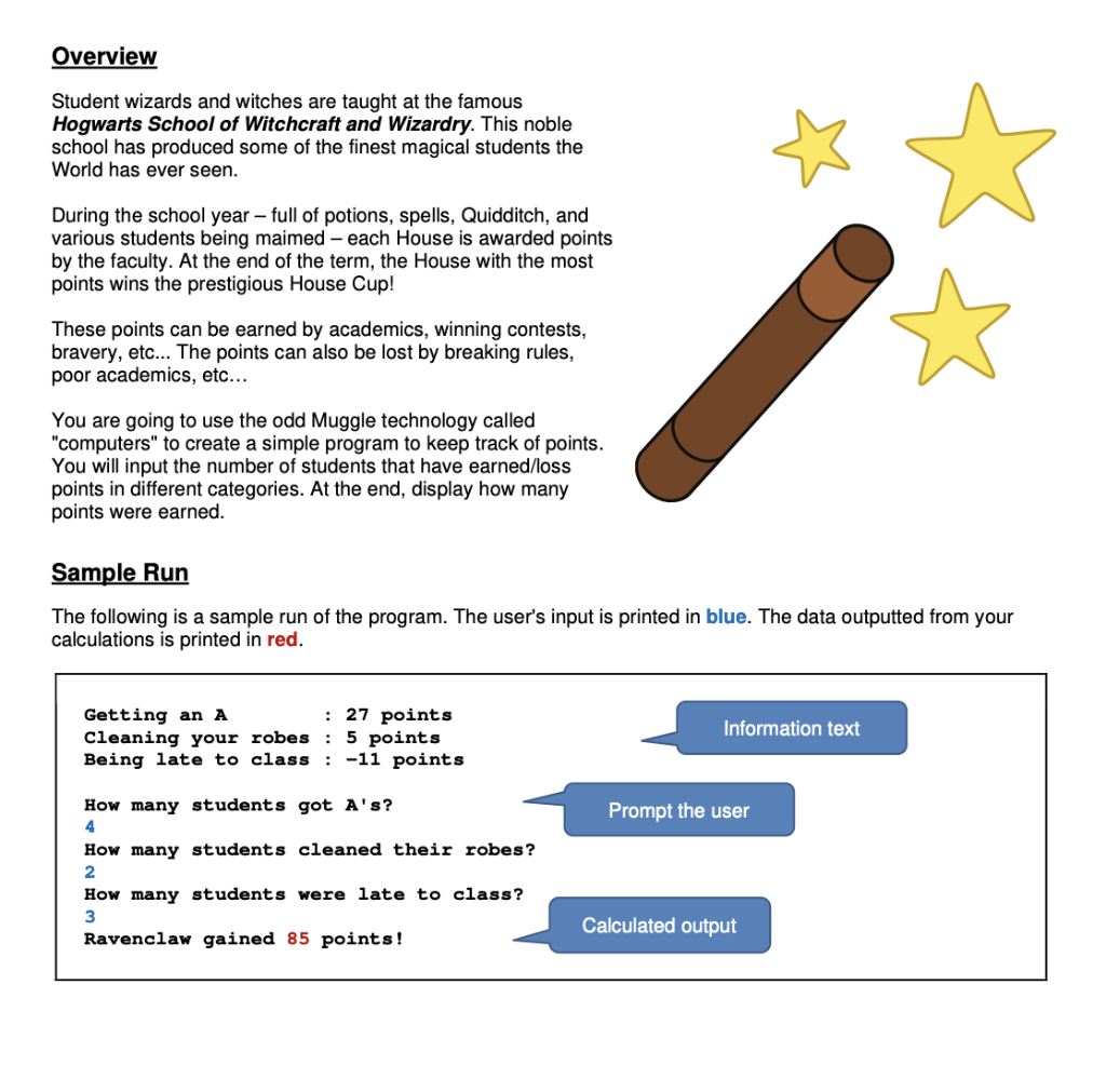 Overview Student wizards and witches are taught at | Chegg.com