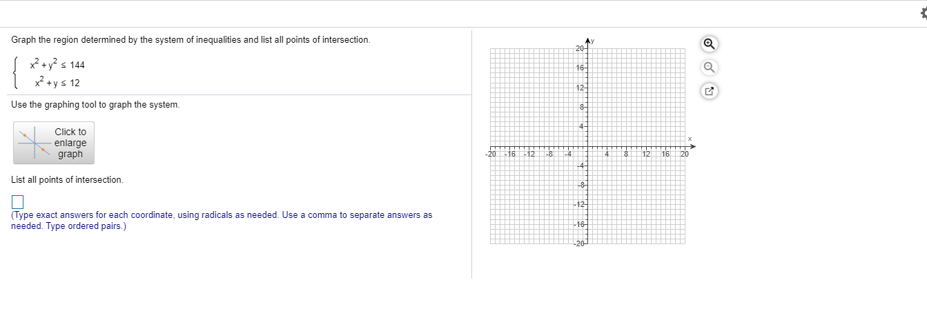 Solved Graph the region determined by the system of | Chegg.com