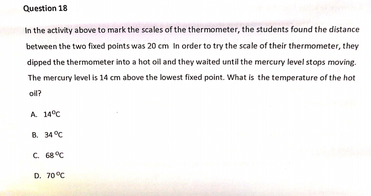 Solved Question 18 In the activity above to mark the scales | Chegg.com