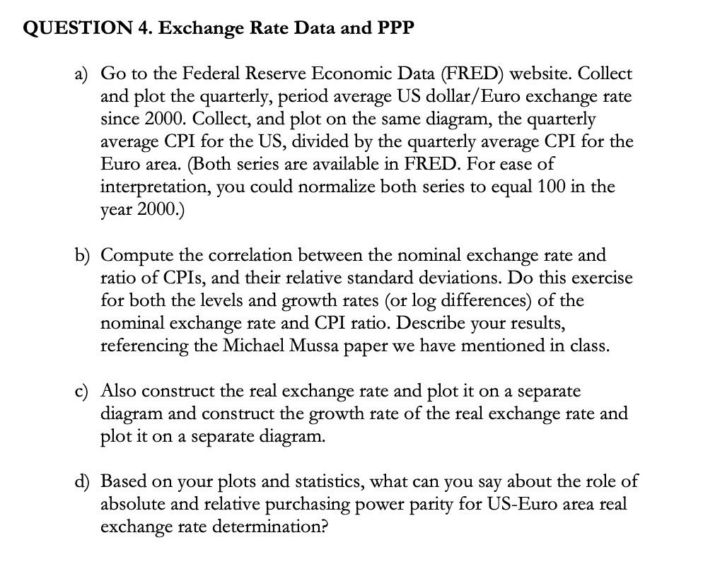 a) Go to the Federal Reserve Economic Data (FRED) | Chegg.com
