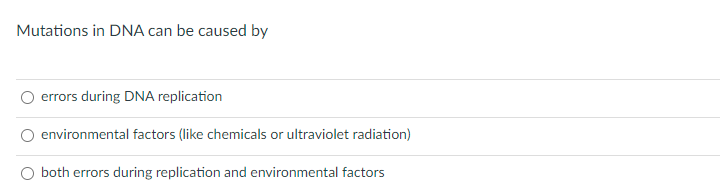 Solved Mutations in DNA can be caused by errors during DNA | Chegg.com