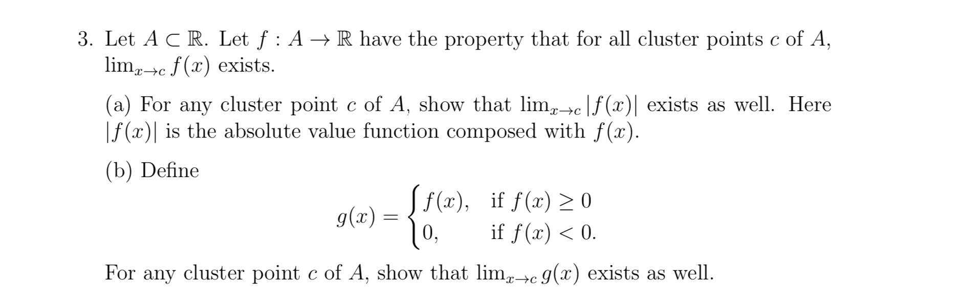 Solved Let A⊂R. Let f:A→R have the property that for all | Chegg.com