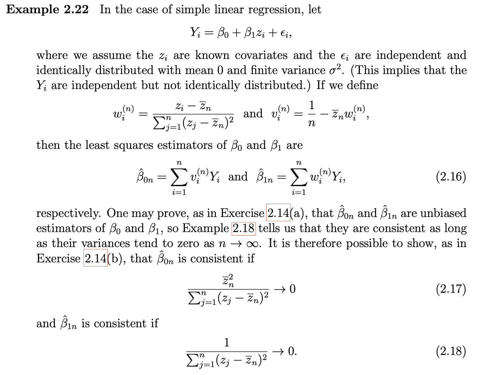 Solved (b) Prove consistency of β^0n and β^1n under | Chegg.com