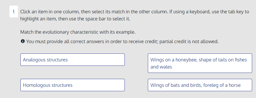Solved 1 Click an item in one column, then select its match | Chegg.com