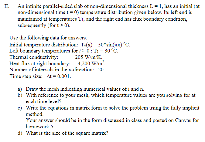 II. An infinite parallel-sided slab of | Chegg.com