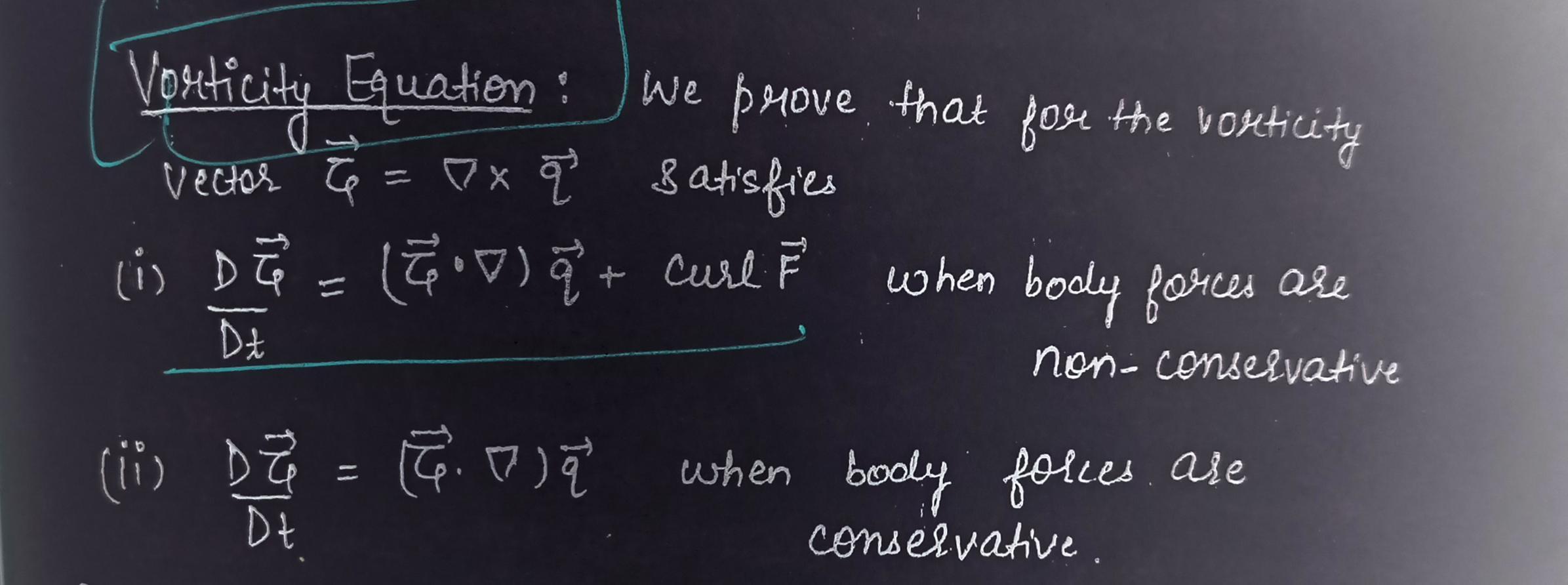Solved Voreticity_Equation : We prove that for the vorticity | Chegg.com