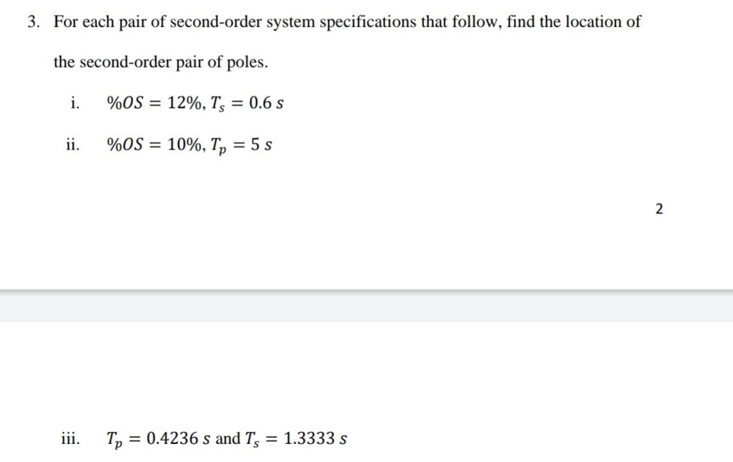 Solved 3. For each pair of second-order system | Chegg.com