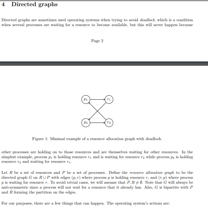 4 Directed graphs Directed graphs are sometimes used | Chegg.com